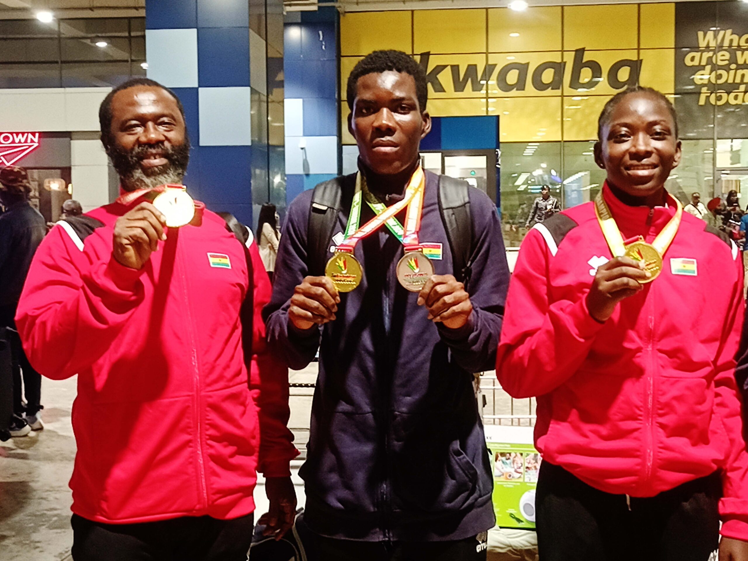 Badminton: Ghana's Golden Shuttlers Return Home with 3 Gold Medals ...